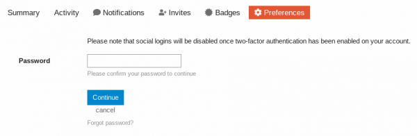 Two-factor Authentication (2FA)